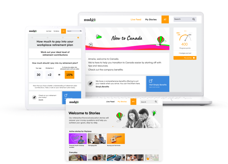 Financial wellness platform | employee benefit | nudge Global
